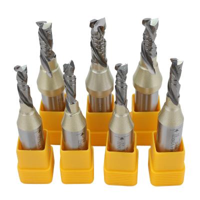 China ARDEN Hot Selling 1/2 1/4 Shank Carbide Spiral Endmill 2F up & Down Cut Compression Bit Wood CNC Router Cutter Bits for sale