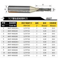 China ARDEN Hot Selling 1/2 1/4 Shank Carbide Spiral Endmill 2F up & Down Cut Compression Bit Wood CNC Router Cutter Bits for sale