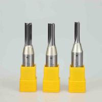 China 1 / 2 TCT Carbide Tipped TCT Router Bits CNC Engraving Tools Three Edge File Tooth Straight groove Milling Cutter for sale