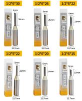 China Hot Sales 1/4 1/2 Shank Cnc Wood Tools 3 Flutes Router Bits for Wood Woodworking Straight Router Bit Cnc Arden for sale
