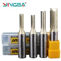 China 1/4 12.7mm TCT 2 Flutes Straight Bits Wood Milling Cutter  for MDF Plywood Chipboard Ying Wood Cutting Arden Cnc Router Bit for sale