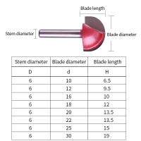 China Tideway Factory Prices 6mm Shank CNC Router Bit Wood Half Gove Milling Cutter Nose Grooving Cutter Bit-OEM Customized 10 Pcs for sale