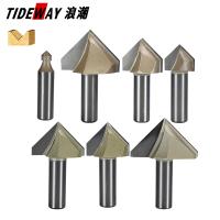 China OEM Customizable Tungsten Cobalt Alloy Carbide Tipped 3D CNC Engraving V Bits 6*22 60 Degree for Acrylic PVC Density Board Ying for sale