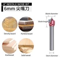 China Tiideway 6mm Shank CNC Router Bit Wood Carving Round Over Milling Cutter Customizable OEM Needle Nose CNC Bit for Woodworking for sale