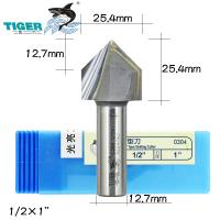 China 1/2 X 63mm  Tiger Bit V Type  Decorative Face Mill Carbide Inserts 25.4mm for sale