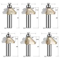 China Tideway Customizable CNC Woodworking Router Bits 45 Degree Tungsten Carbide Chamfer Mill Cutter with Bevel Edge OEM Support for sale