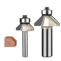 China Tideway Carbide Bevelling Cutter Fancy Router Bit Chamfer Bit Fancy Bearing Trimmer CNC Wood Cutting Woodworking Router Bit for sale