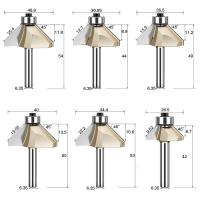 China Tideway Carbide Bevelling Cutter Fancy Router Bit Chamfer Bit Fancy Bearing Trimmer CNC Wood Cutting Woodworking Router Bit for sale