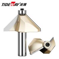 China Tideway Carbide Bevelling Cutter Fancy Router Bit Chamfer Bit Fancy Bearing Trimmer CNC Wood Cutting Woodworking Router Bit for sale