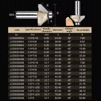 China Tideway Carbide Bevelling Cutter Fancy Router Bit Chamfer Bit Fancy Bearing Trimmer CNC Wood Cutting Woodworking Router Bit for sale