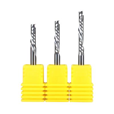 China YINGBA OEM Customized Wholesale up and Down Cutting Single Edge Spiral Carbide End Mill Compression Router Bit for Wood for sale