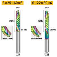 China Single-Edge Composite Milling Cutter for Solid Wood Density Board Colorful Coating up Cut CNC Engraving Machine OEM Customizable for sale