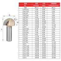 China Tideway Woodworking Router Tools Round Bottom Cleaning Profiling Gove Core Box Router Bit for Cnc Router for sale