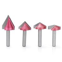 China Tideway 6mm Shank CNC V Bit 60 90 120 150 Degree Carbide V Groove Router Bit for Woodworking Custom ODM & OEM Support for sale