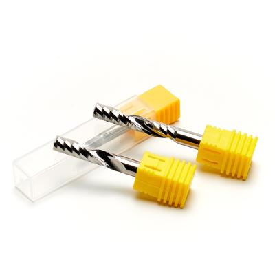 China Carbide 1F 3mm Wood Milling Cutter Tools Cut Acrylic Cnc Machine Tools Fresas Para Router Bit 6mm Single Flute Sprial End Mill for sale
