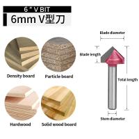 China Tideway 6mm Shank CNC V Bit 60 90 120 150 Degree Carbide V Groove Router Bit for Woodworking Custom ODM & OEM Support for sale