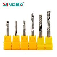 China Carbide 1F 3mm Wood Milling Cutter Tools Cut Acrylic Cnc Machine Tools Fresas Para Router Bit 6mm Single Flute Sprial End Mill for sale