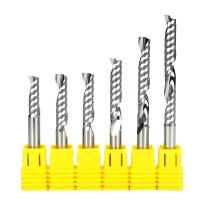 China Cheap Price Single Flute Carbide End Mills for Aluminium Acrylic and Wood Cutting for sale