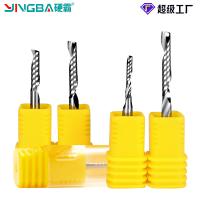 China Cheap Price Single Flute Carbide End Mills for Aluminium Acrylic and Wood Cutting for sale