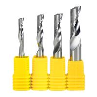 China Cheap Price Single Flute Carbide End Mills for Aluminium Acrylic and Wood Cutting for sale