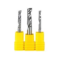 China Solid Carbide 8mm Shank One Flute 1/8 End Mill  Wood Spindle Cutter Acrylic CNC Router Bit Cutter Aluminium Cutter Bit for sale