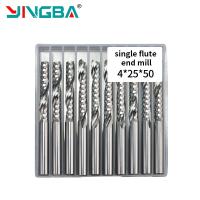 China Solid Carbide 8mm Shank One Flute 1/8 End Mill  Wood Spindle Cutter Acrylic CNC Router Bit Cutter Aluminium Cutter Bit for sale
