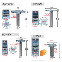 China 4Flute To 6Flute Tideway Router Bits 6.35mm T Slot Router Bits For Woodworking for sale