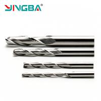 China YingBa Customized CNC Router Bit 6mm Two Flute Spiral Solid Carbide End Mill Wood Milling Cutters for MDF Wood Working Tool for sale