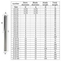 China High Speed Steel DLc Coating 2 Flute Straight Edge Router Bits for Wood CNc Straight Engraving Cutters Carbide Endmills Tools for sale