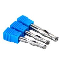 China YingBa Customized High Quality Coated Solid Carbide Alloy Ball Nose End Mill Two Flutes Spiral CNC Router Bit for Wood Aluminum for sale
