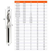 China YINGBA 2 Flute Milling Cutter  Cnc MachinesTool CNC Router Bit  Cutting Acrylic PVC Material Wood Engraving Bit for sale