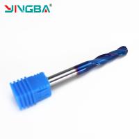 China CNC Router Bit Long Service Life Milling Cutter Tool 2/3/4 Flutes Ball Nose Ball Nano-Blue Coating Carbide End Mill for sale