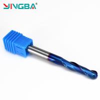 China CNC Router Bit Long Service Life Milling Cutter Tool 2/3/4 Flutes Ball Nose Ball Nano-Blue Coating Carbide End Mill for sale