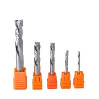 China 6 mm Double Flute Cnc Milling Cutter Wood Cutting Router Bits Tools Carbide Drill Reamers for sale