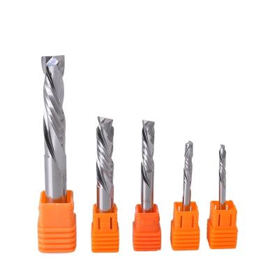 China 6 mm Double Flute Cnc Milling Cutter Wood Cutting Router Bits Tools Carbide Drill Reamers for sale