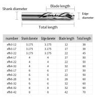 China YingBa OEM Customizable Carbide Spiral Edge Milling Cutter up Down Wood Cut CNC Bit for Wood Working Tool Direct Manufacturer for sale