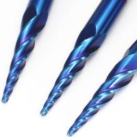 China CNC Router Bit Carbide Tapered Ball Nose End Mill R0.5*D4*15*50L*2F HRC55 Engraving Milling Cutter 3D Woodworking Tin ODM OEM for sale