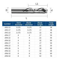China Manufacturer Hot Sales Cabide End Mill 2Flute Spiral up and Down Cut CNC Bit Composition Router Bits for Wood Woodworking for sale