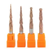 China High Quality Coated CNC Wood Router Bit Carbide 2 Flute 4mm 6mm 8mm Taper Ball Nose Milling Cutter End Mill for Woodwork Carving for sale