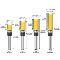 China Milling Cutter  1/4 Handle Trimming Knife Shank  Top Bearing Flush Trim Wood Trimmer Cutter Carpenter for sale