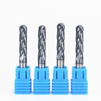 China 4F Ball Nose End Milling Cutter Diamond CNC Router Bit Tungsten Steel Milling Cutters Coating Options Altin Tin ODM for sale