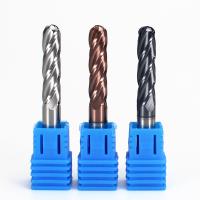 China 4F Ball Nose End Milling Cutter Diamond CNC Router Bit Tungsten Steel Milling Cutters Coating Options Altin Tin ODM for sale