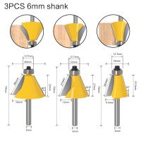 China YingBa Carbide Bevel Flush Trimming Router Bits Milling Cutter Woodworking Cutter Chamfer & Bevel Edging Router Bit for sale