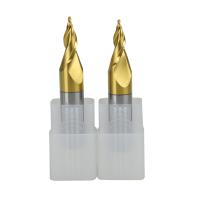 China Advertising Word Engraving Milling Cutter Carbide Mini Word Conical End Mill for sale