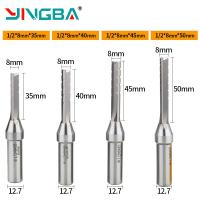 China YingBa Durable Solide Carbide TCT Straight Router Bit 3 Flute Straight Milling Cutter Router Bits for Wood Slotting Woodworking for sale