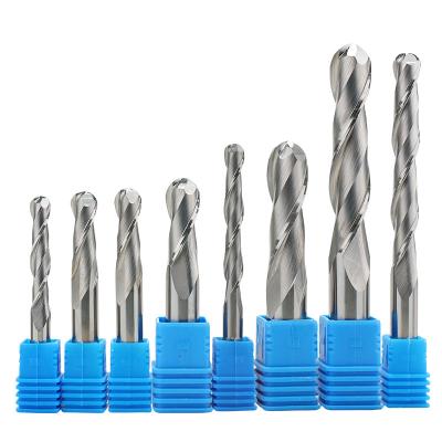 China 2F Solid Carbide Ball Nose End Mill for Wood Carving with OEM Support for sale