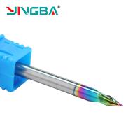 China Aluminum CNC Taper Ball Milling Cutter 2 Flutes Solid Carbide Tungsten Taper Ball Nose End Mill Customized OEM Support for sale