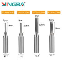 China Customized Cheap Price 1/2  12mm Shank TCT Two-Edged Straight Bit Router for CNC Wood Working Cutting Bit for sale