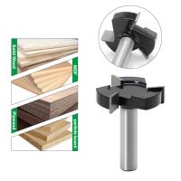 China Black Coating 3-blade T-type Milling Cutter 12mm 1/2 Shank Cleaning Bottom Milling Cutter Woodworking Tools Router Tools for sale