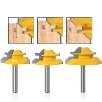 China 1/4'' 6mm 8mmShank Router Bit Milling Cutter Frame Groove Tenon Woodworking Engraving Wood Milling Set Lock Miter Milling Cutter for sale
